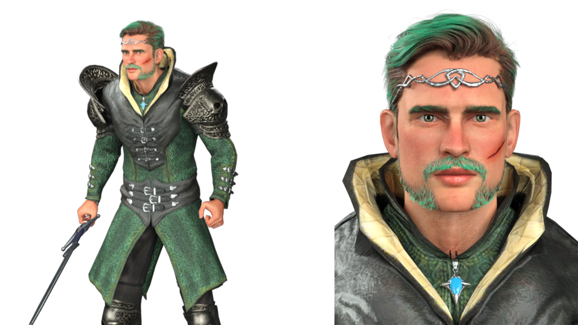 Realistic Rigged Medieval Man Soldier-Bryn Character 3D Model Model ...