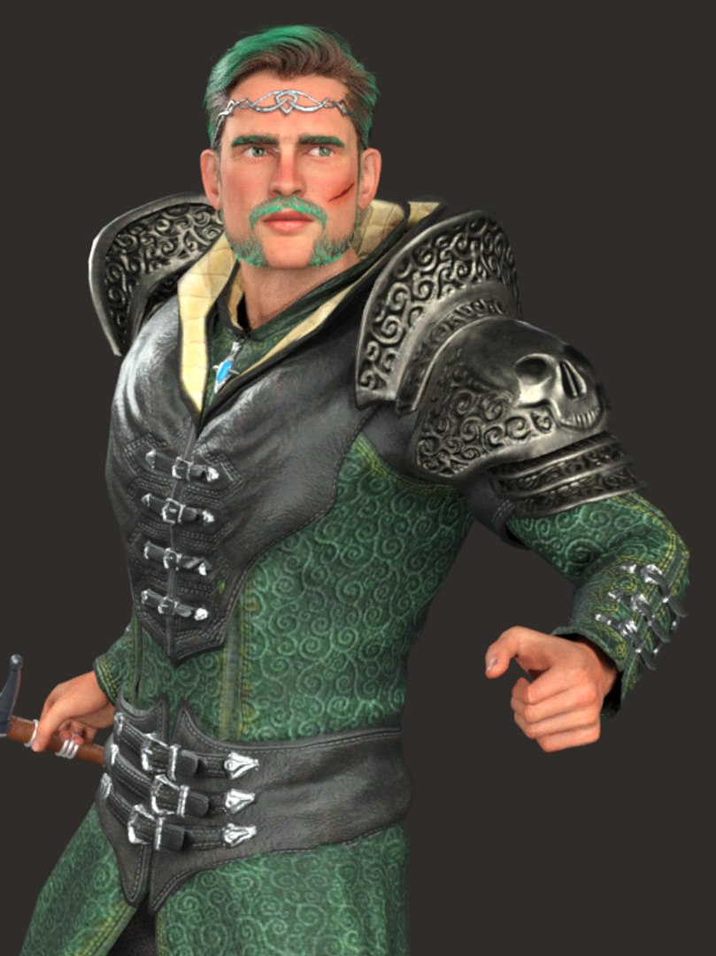 Realistic Rigged Medieval Man Soldier-Bryn Character 3D Model Model ...