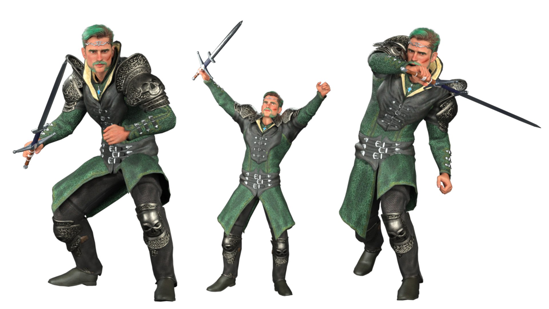 Realistic Rigged Medieval Man Soldier-Bryn Character 3D Model Model ...