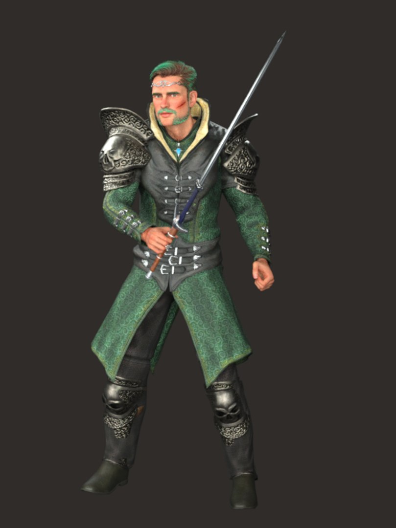 Realistic Rigged Medieval Man Soldier-Bryn Character 3D Model Model ...