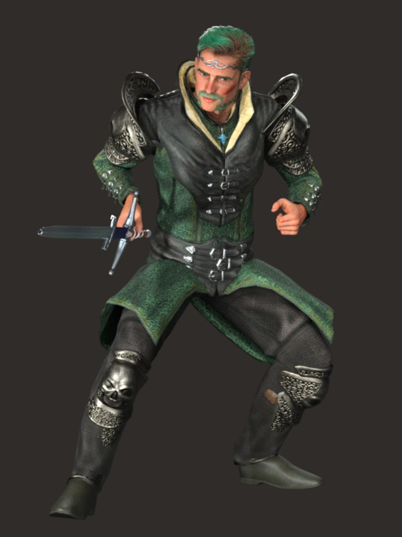 Realistic Rigged Medieval Man Soldier-Bryn Character 3D Model Model ...