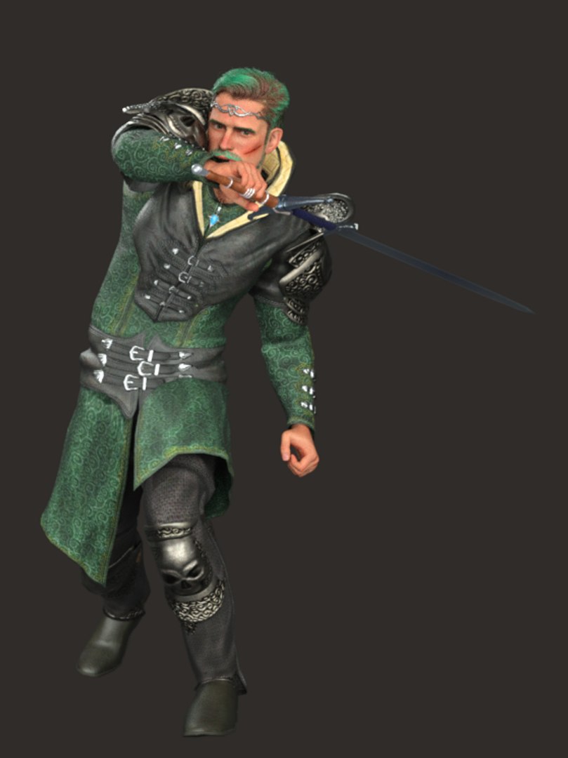 Realistic Rigged Medieval Man Soldier-Bryn Character 3D Model Model ...