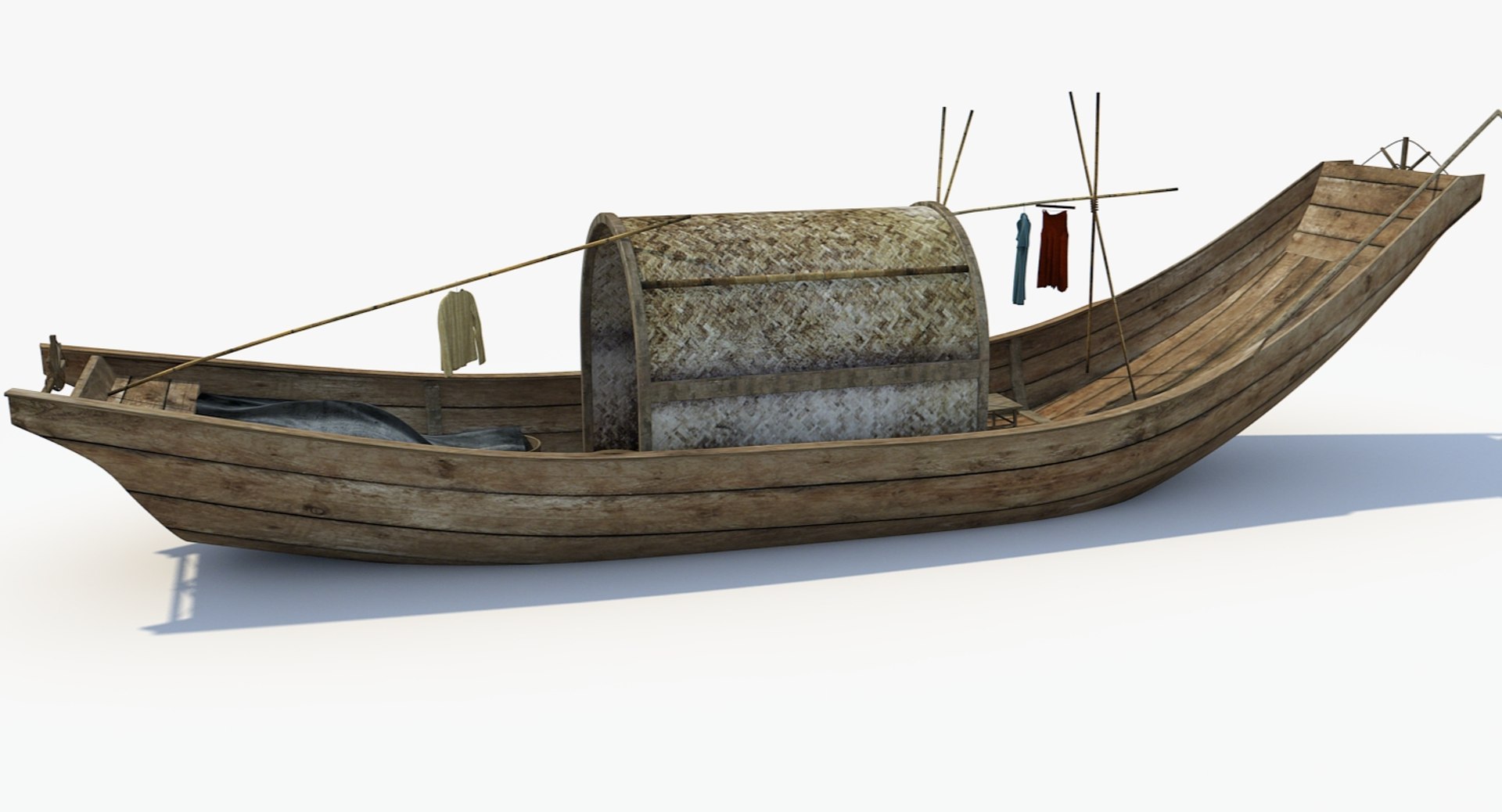 chinese boat 2 3d model