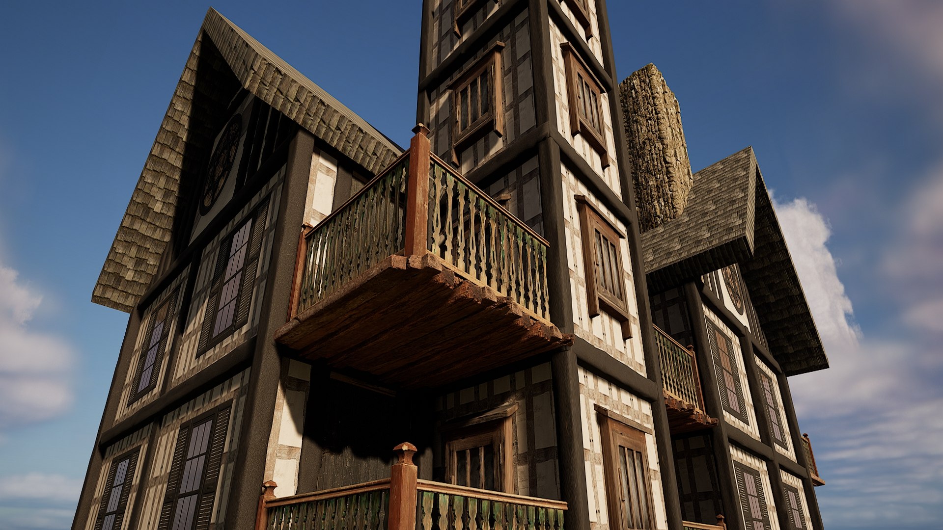Medieval Fantasy House-Mansion-Manor-Hotel Model - TurboSquid 2292102