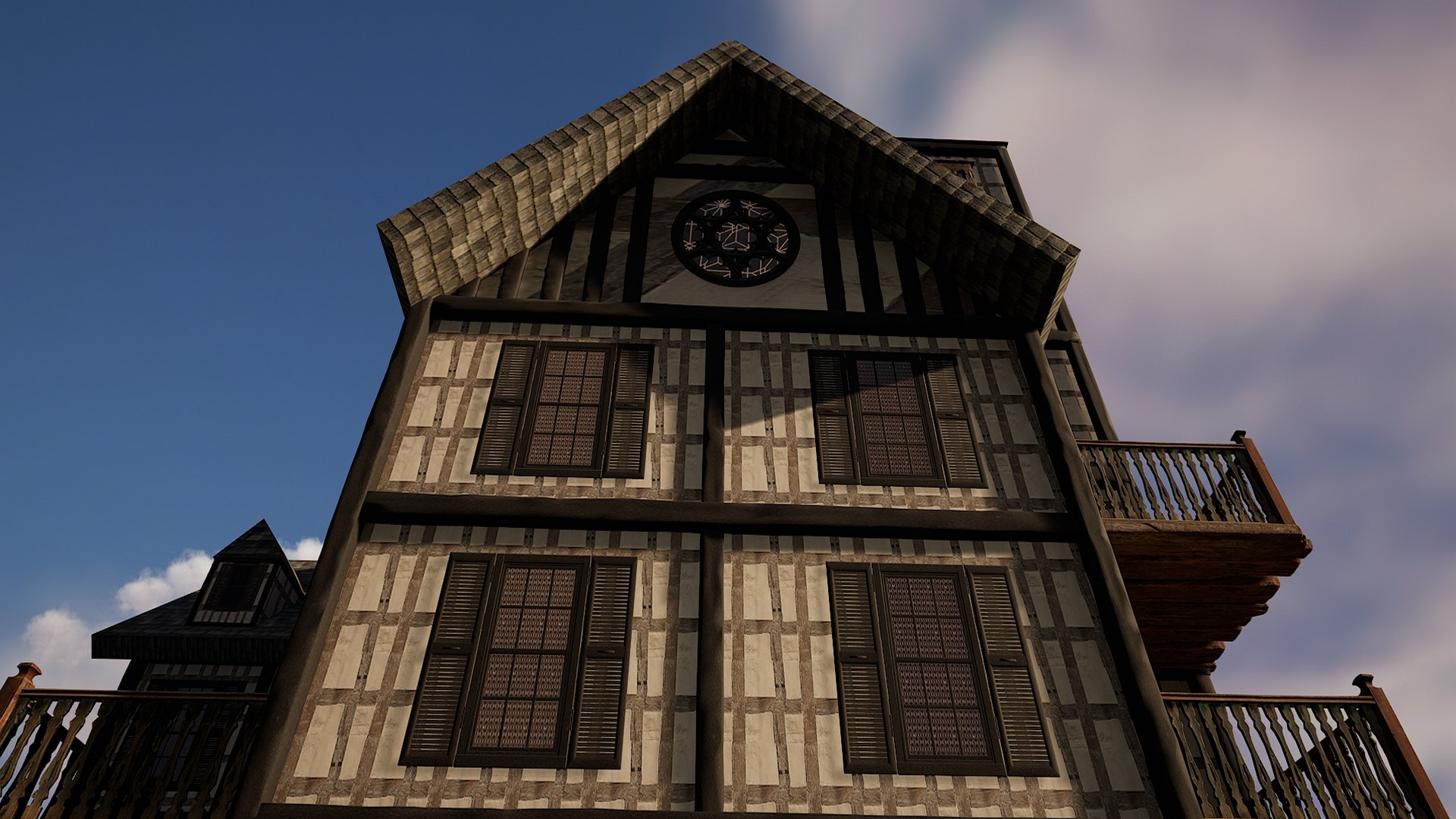 Medieval Fantasy House-Mansion-Manor-Hotel Model - TurboSquid 2292102