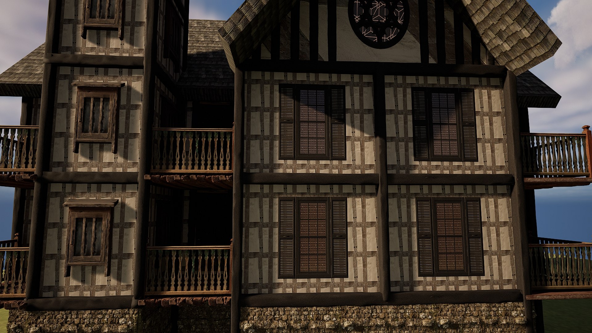 Medieval Fantasy House-Mansion-Manor-Hotel Model - TurboSquid 2292102