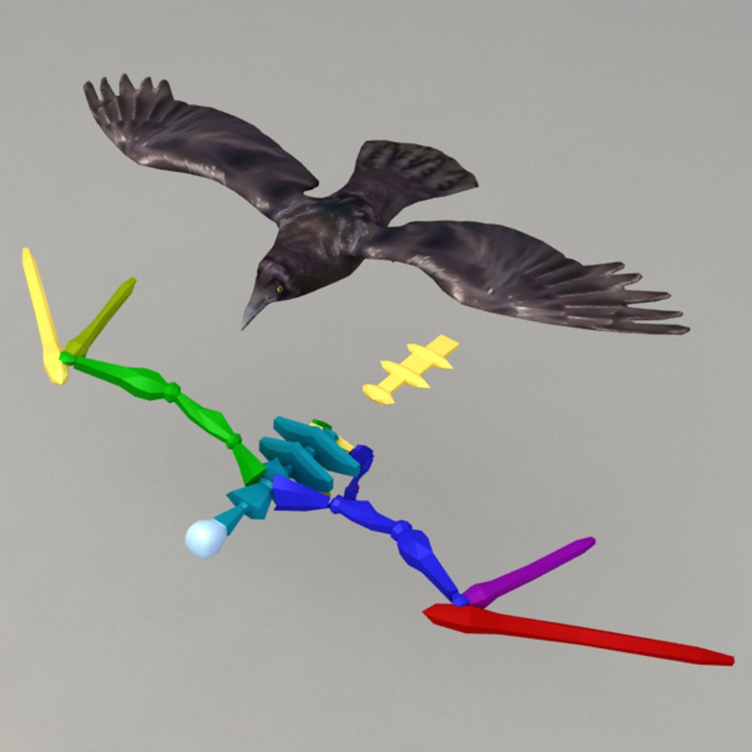 Obj Rigged Raven