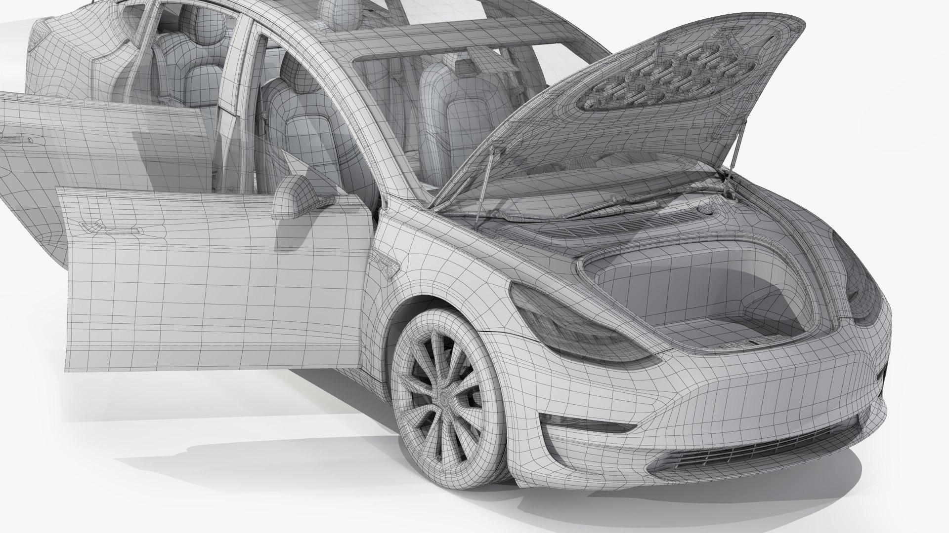 Tesla 3 interior 3D - TurboSquid 1659435