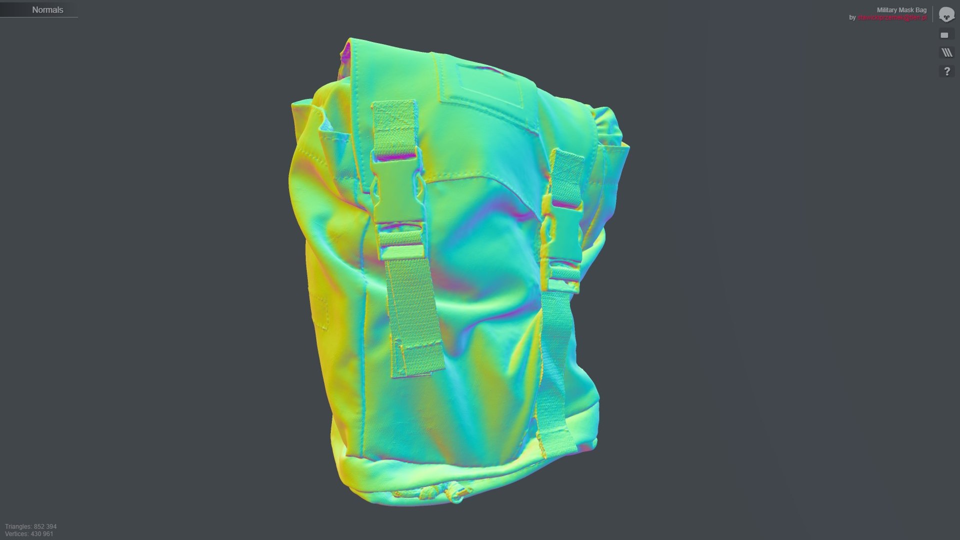 Military Mask Bag - Photogrammetry 3D Model - TurboSquid 2174208