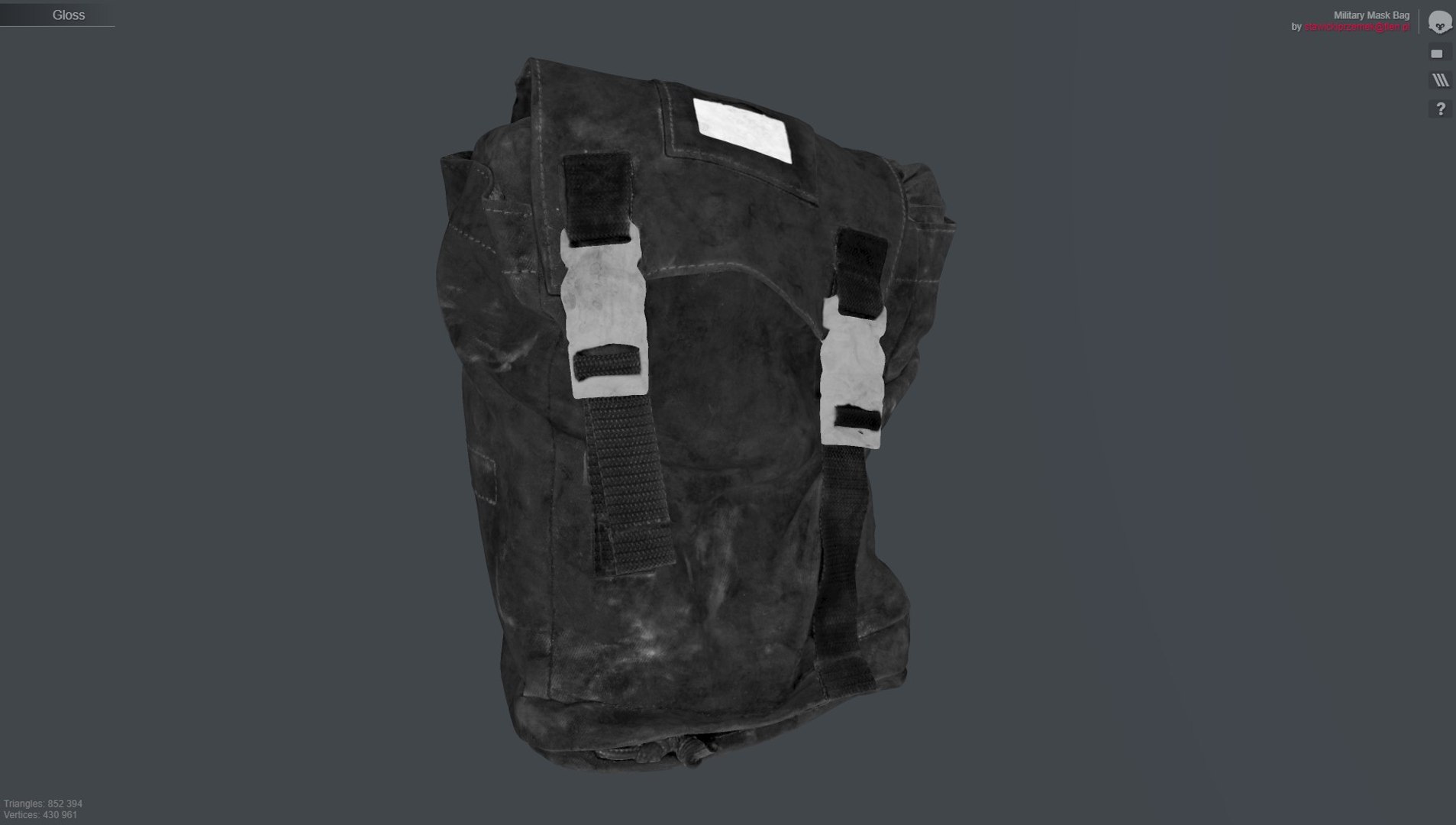 Military Mask Bag - Photogrammetry 3D Model - TurboSquid 2174208