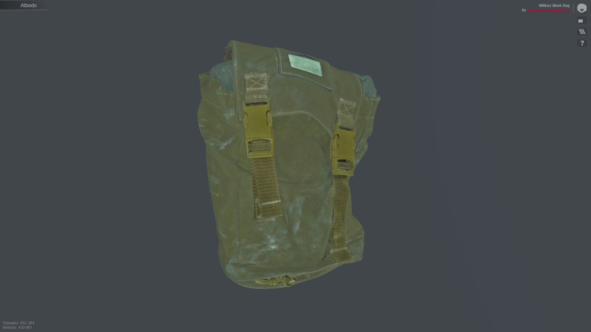 Military Mask Bag - Photogrammetry 3D Model - TurboSquid 2174208