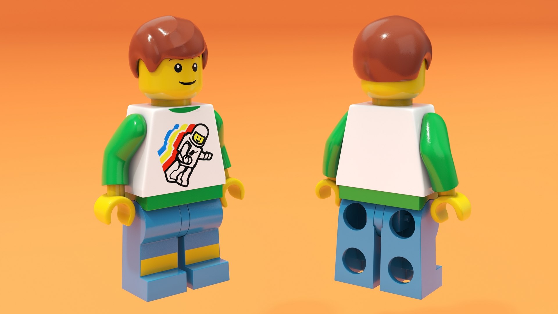 3D Minifigure LEGO Teenager Rigged For Maya - TurboSquid 2295095