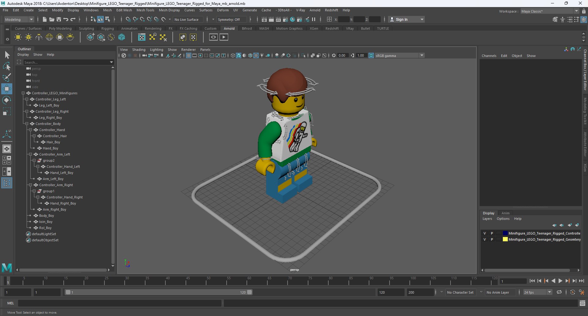 3D Minifigure LEGO Teenager Rigged For Maya - TurboSquid 2295095