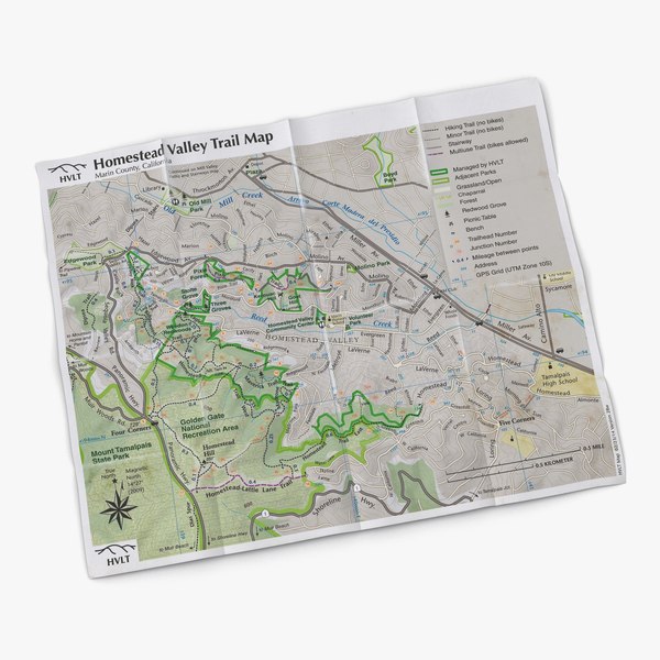 3d trail folded mapped model