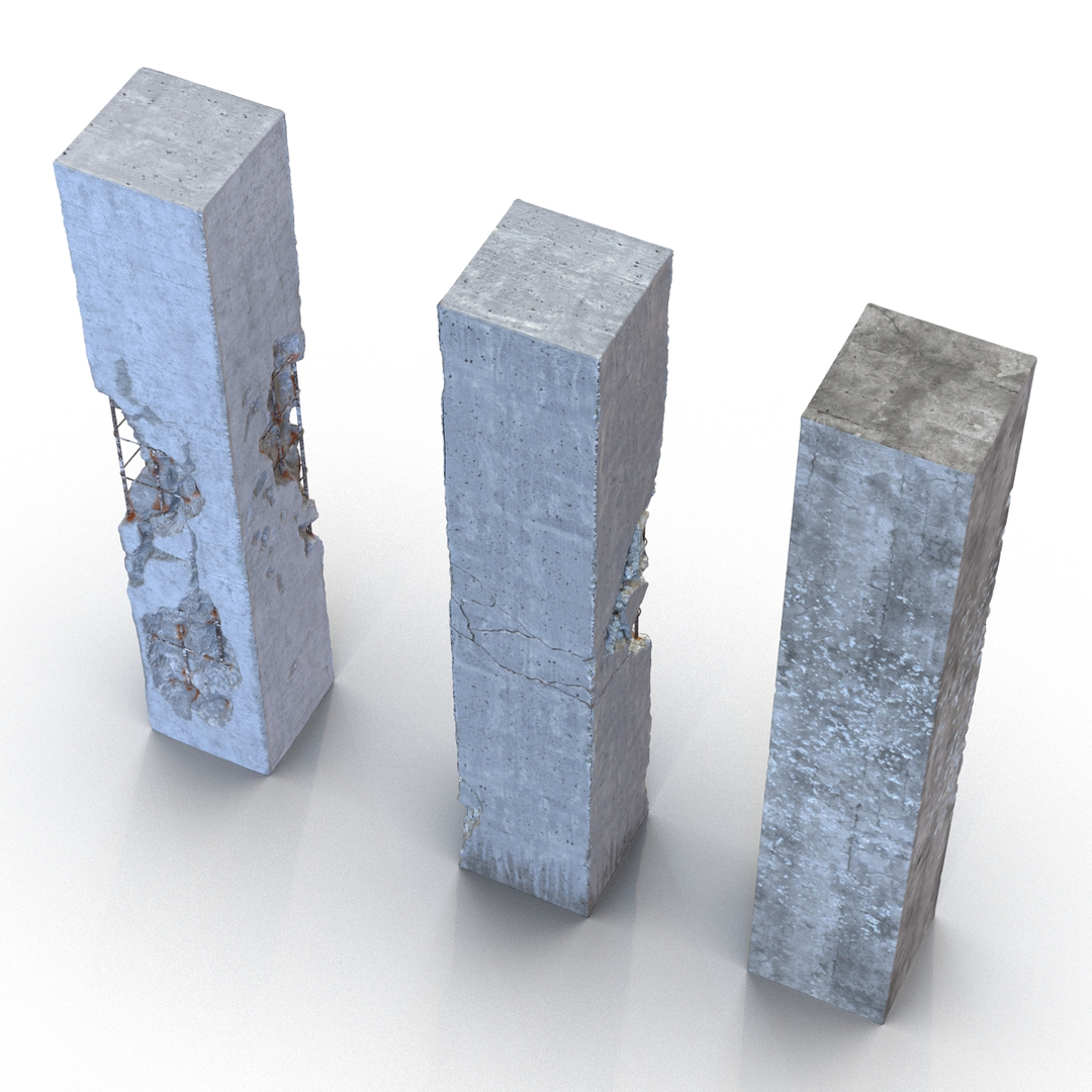 modelo 3d Conjunto de pilares de hormigón - TurboSquid 1033049