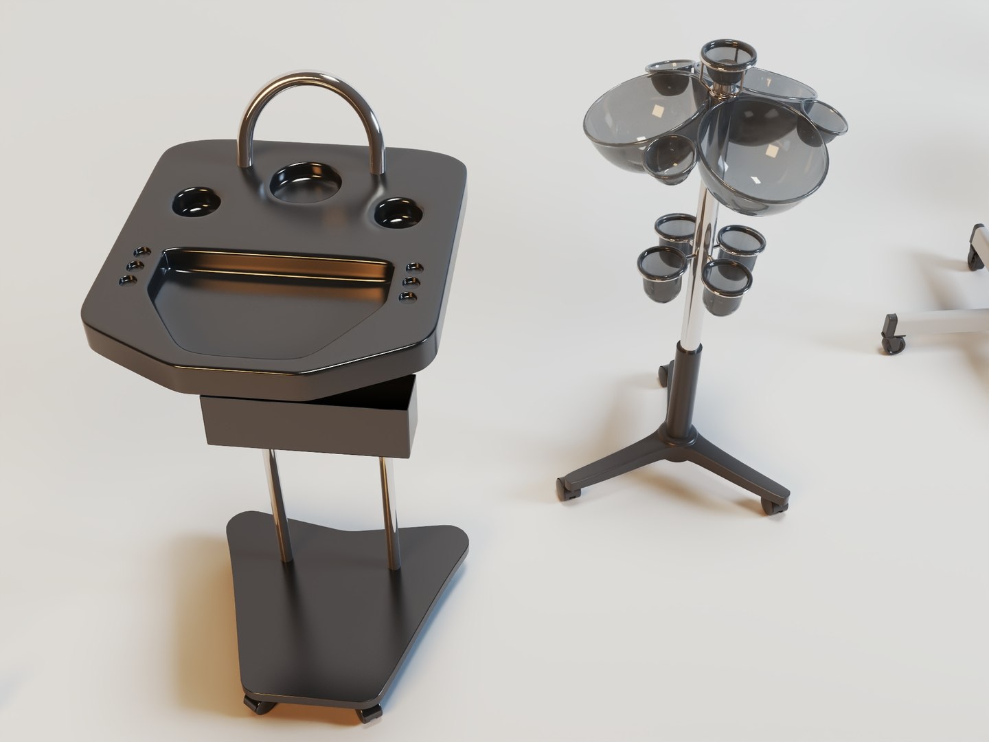 Salon Trolley Cart Dryer Stand Barber Tools Pack 3D Model - TurboSquid ...