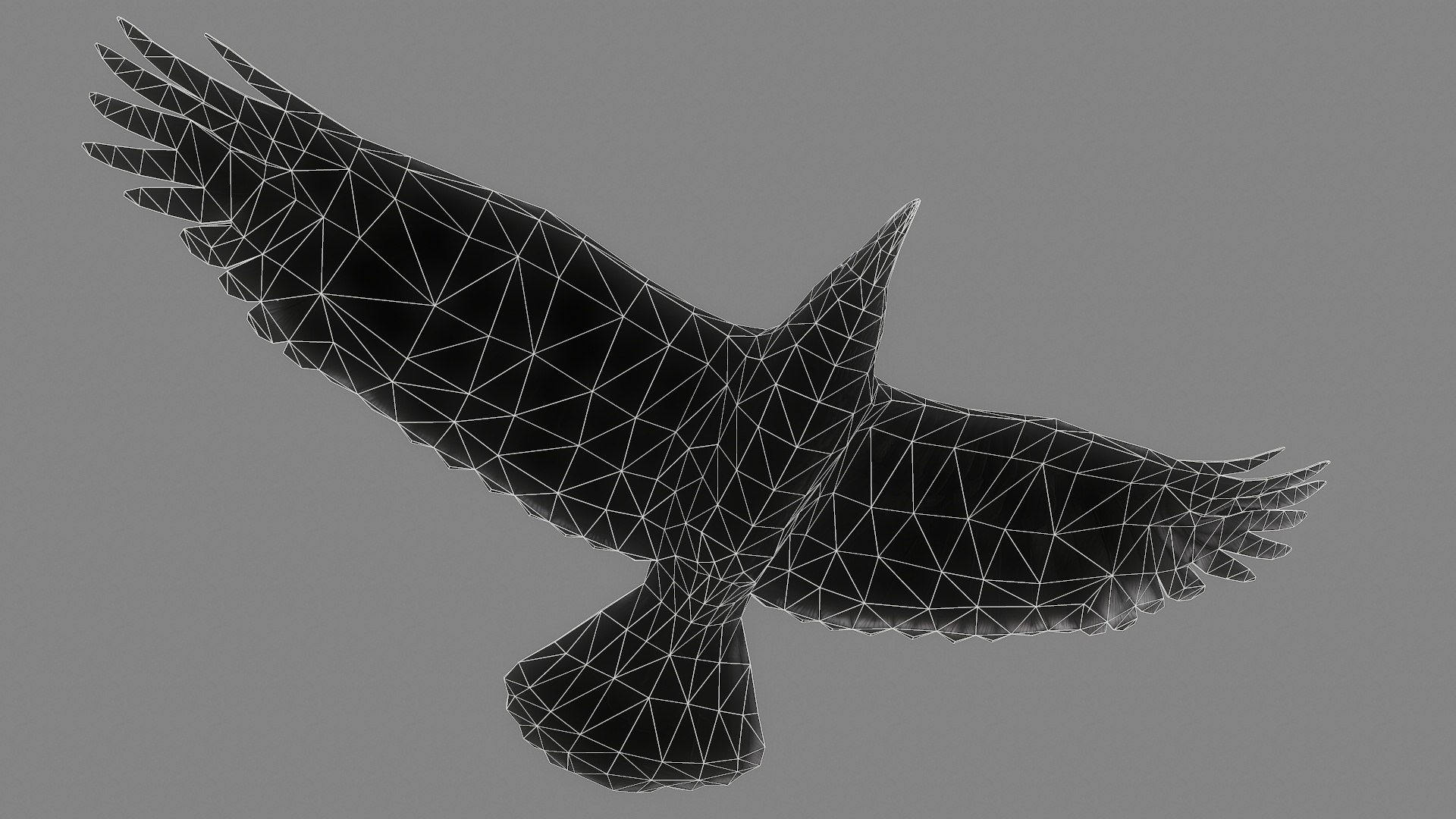 Flying Raven Low-poly 3D Model - TurboSquid 1839813