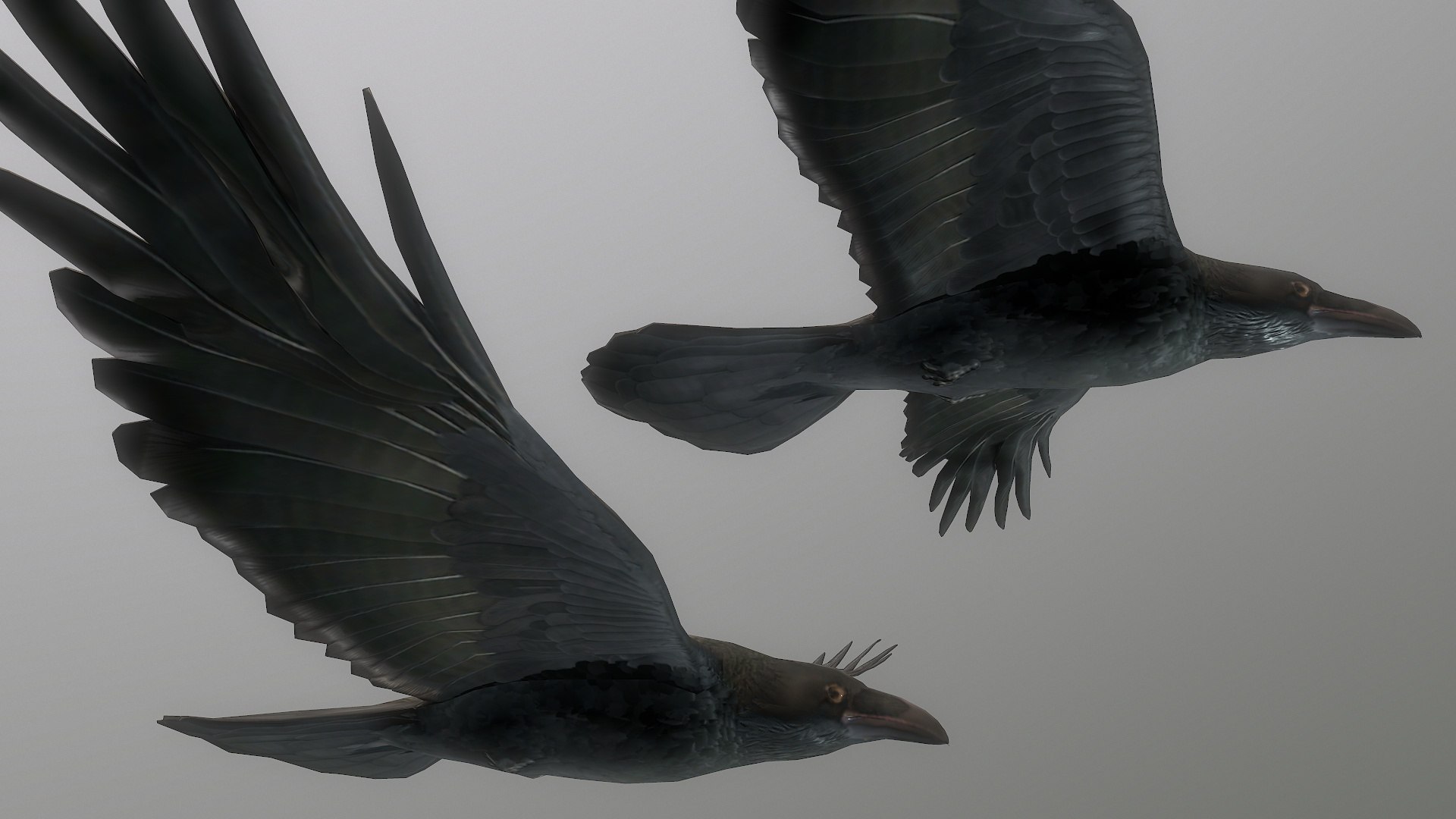 Flying Raven Low-poly 3D Model - TurboSquid 1839813