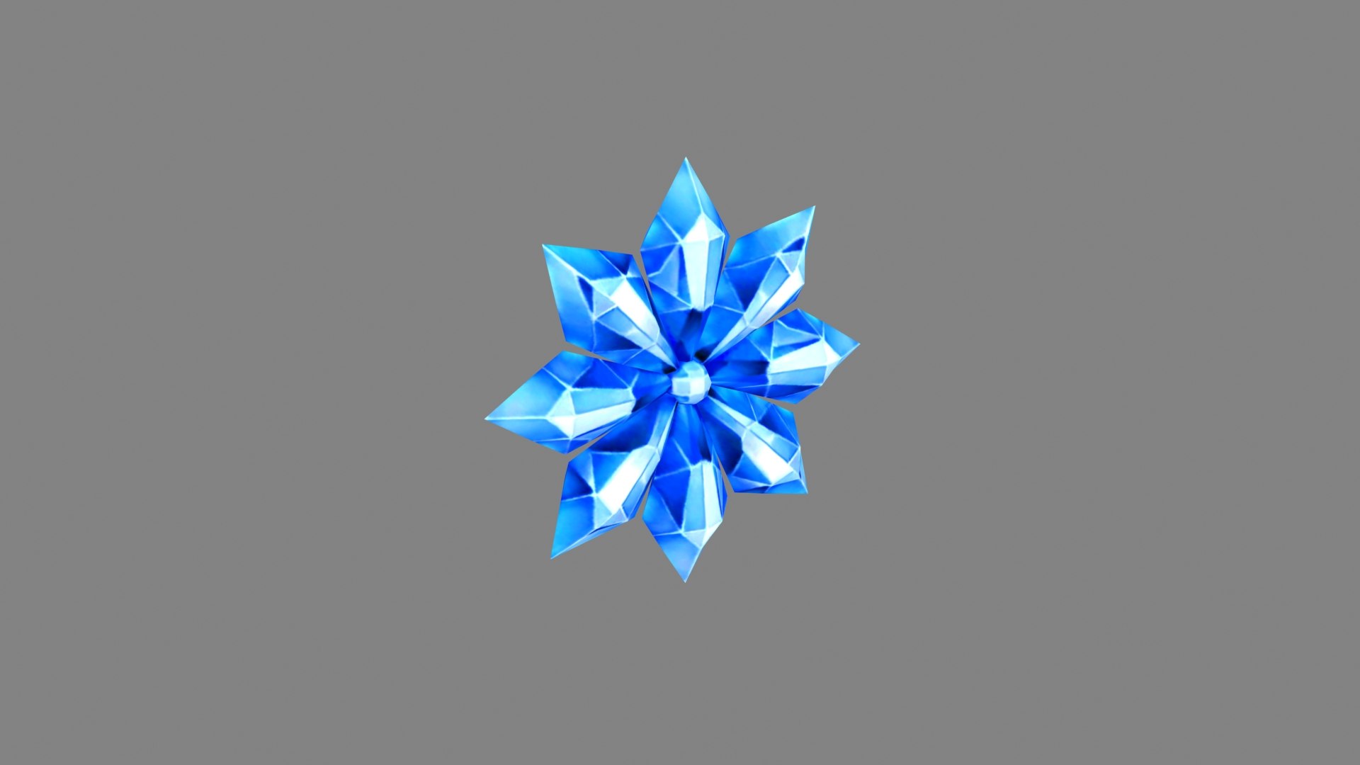 Cartoon snowflake - blue Low-poly 3D model 3D model - TurboSquid 1961548