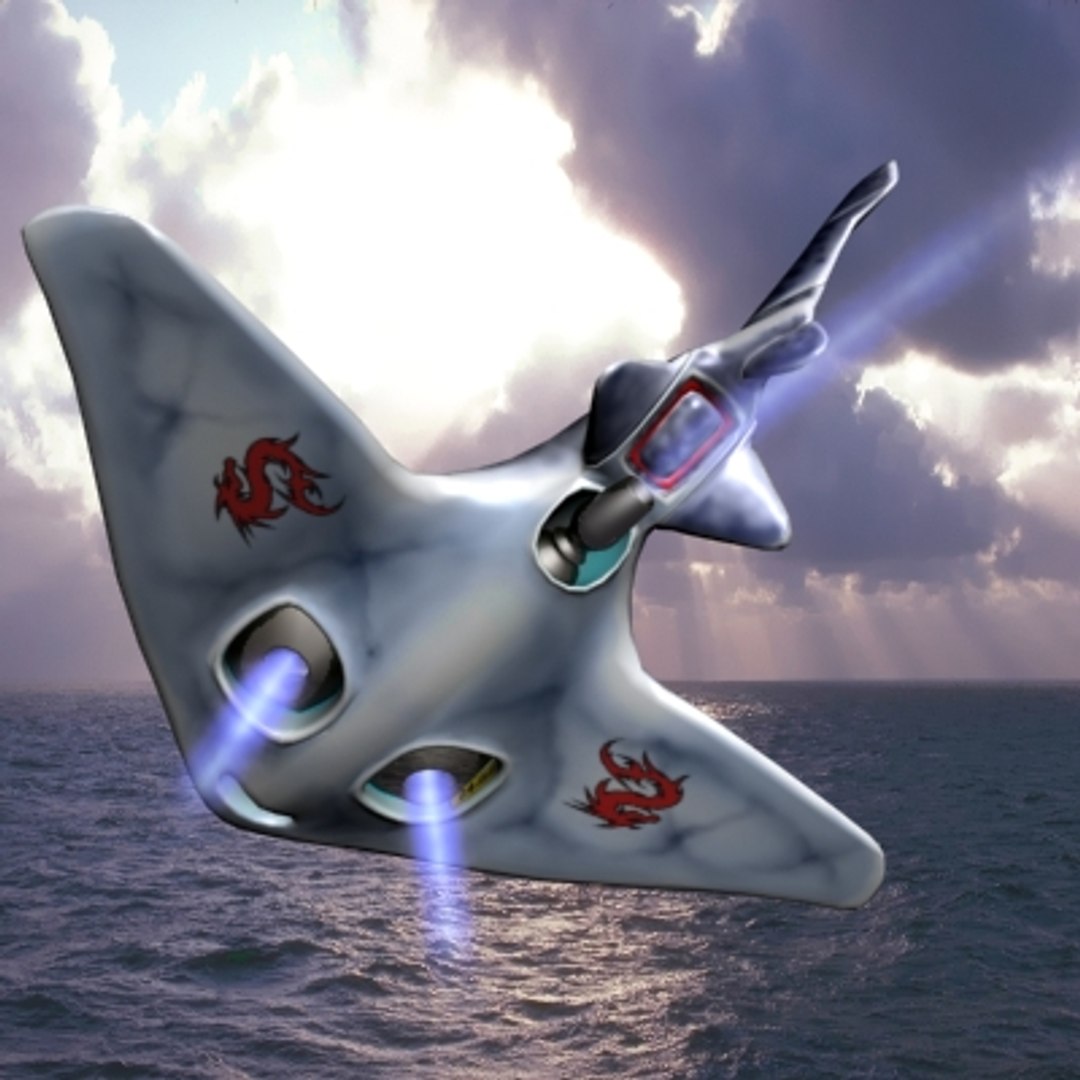 3d aeroplane fighter shark alien spaceship