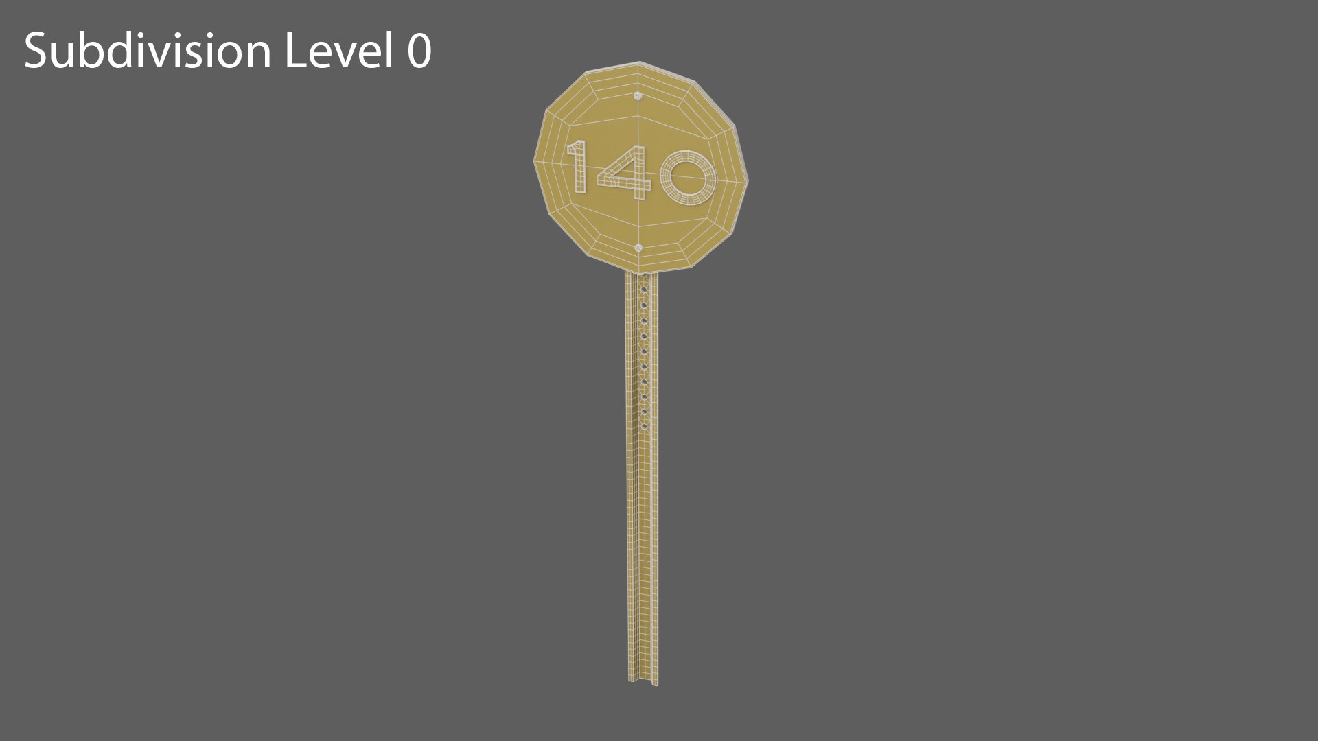 3D Model Speed Limit Road Sign 140 - TurboSquid 2224119