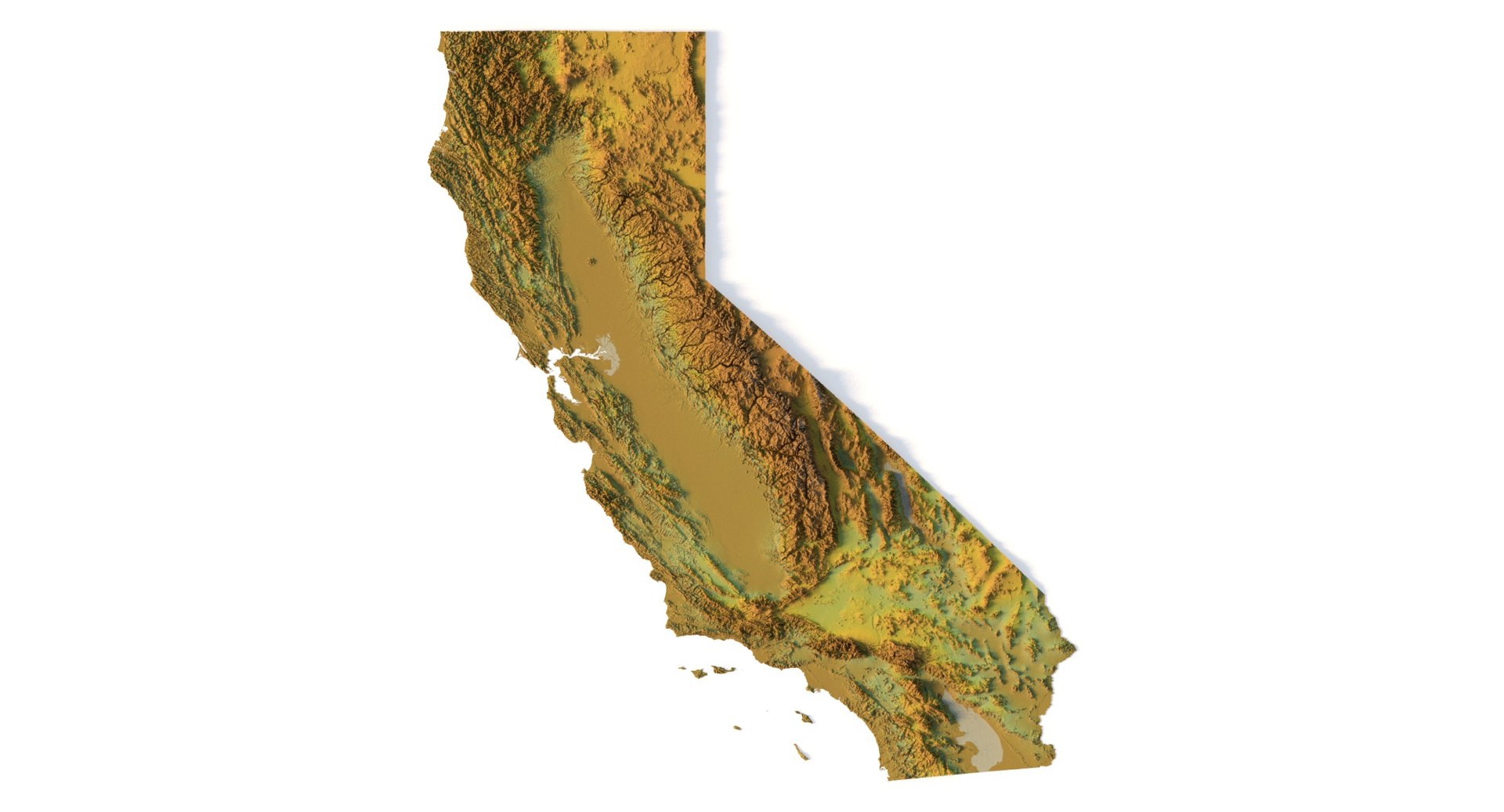 3D model State of California STL model - TurboSquid 1853081