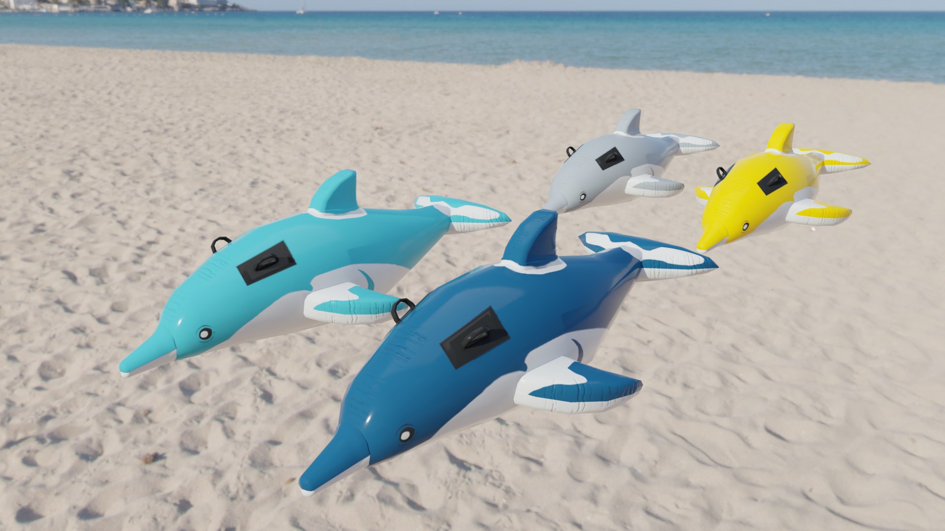 3D Dolphin Inflatable Toy - TurboSquid 1612379