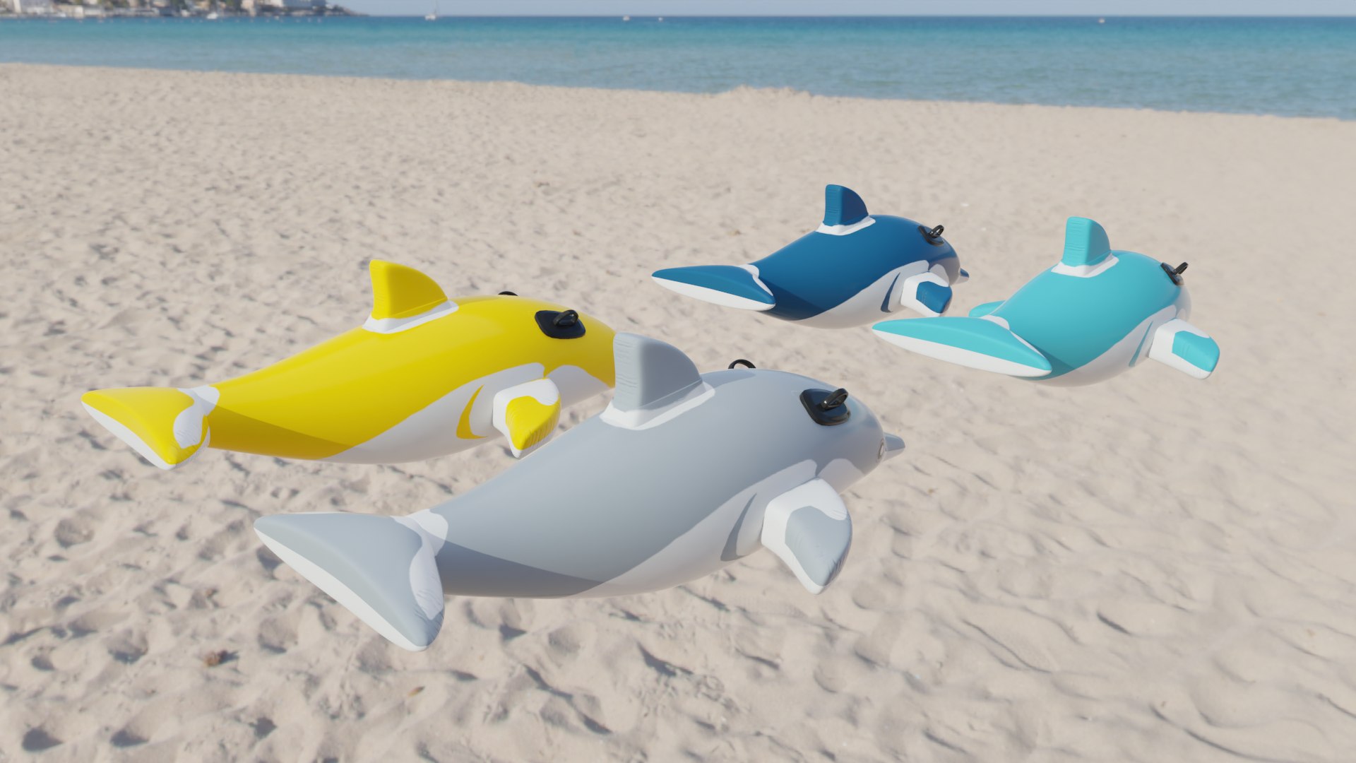 3D Dolphin Inflatable Toy - TurboSquid 1612379