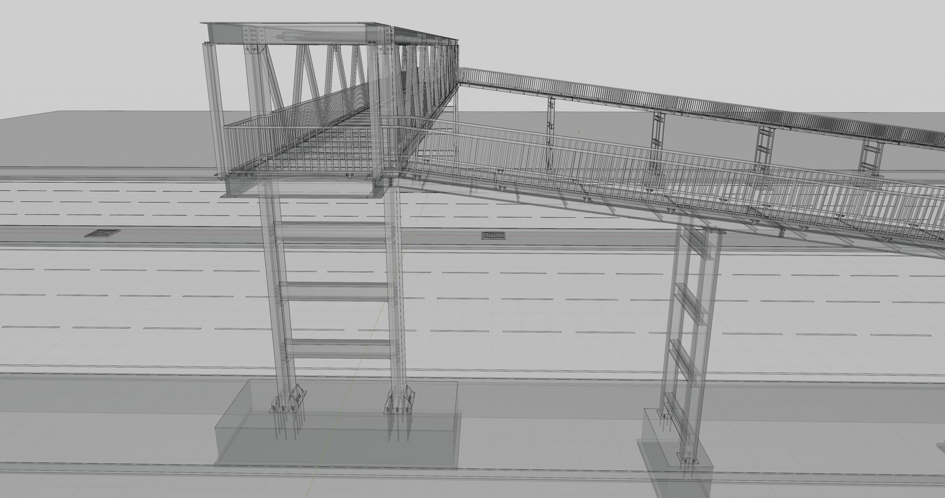 Steel Pedestrian Bridge Type-34 3D Model - TurboSquid 2144279