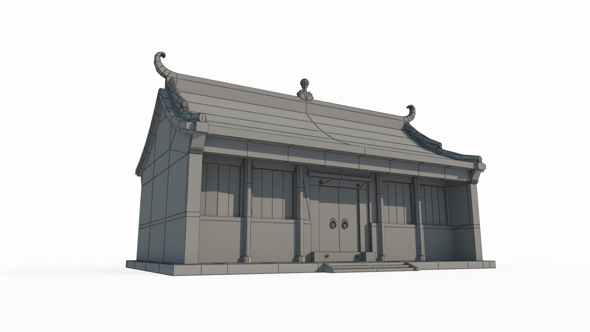3D Ancient Asian Architecture Zen House - TurboSquid 2105947