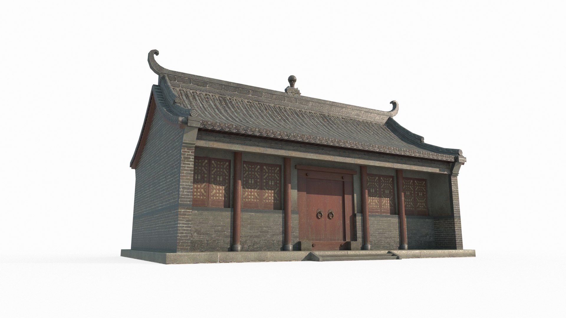3D Ancient Asian Architecture Zen House - TurboSquid 2105947