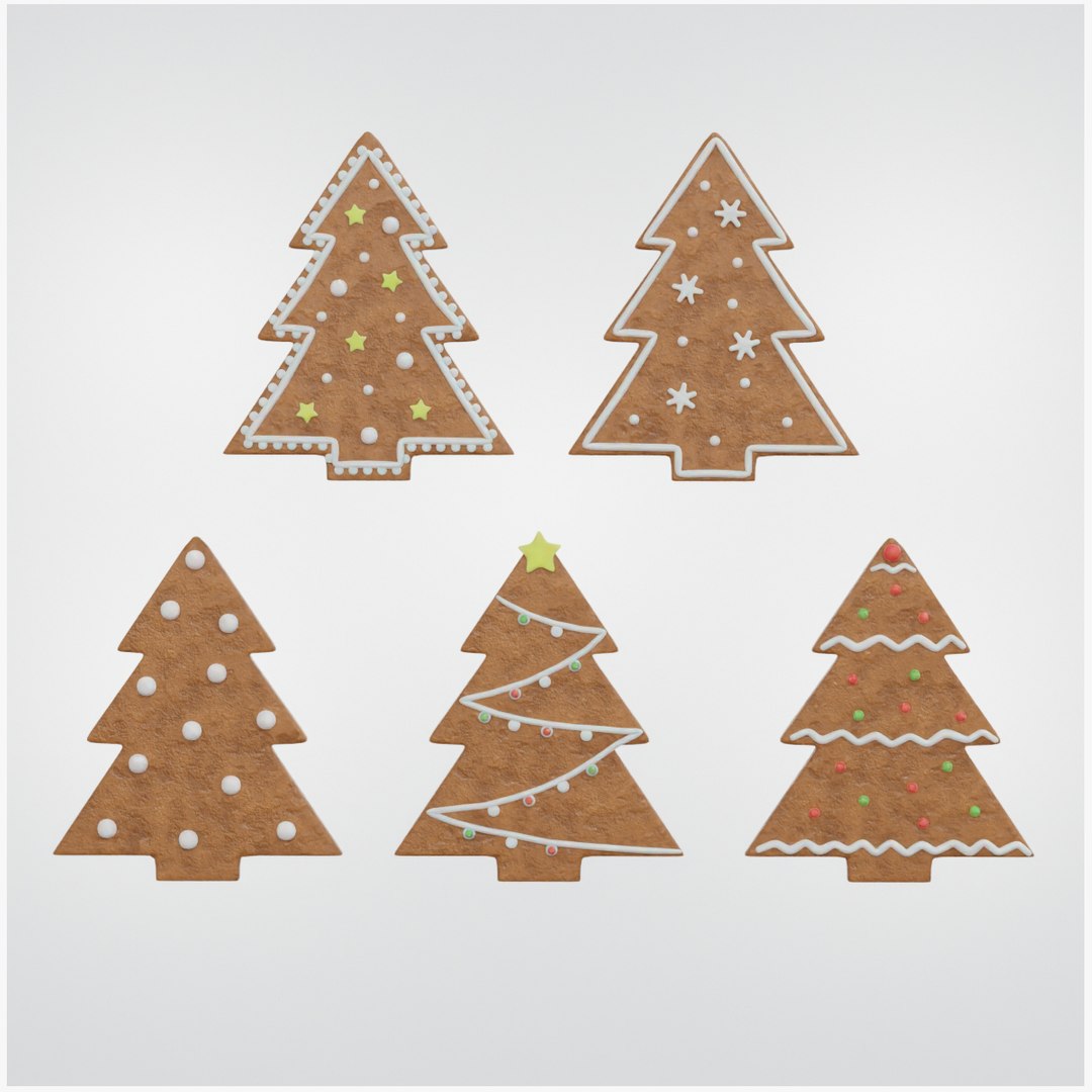 3D Gingerbread Christmas Cookie 03 model - TurboSquid 1983983