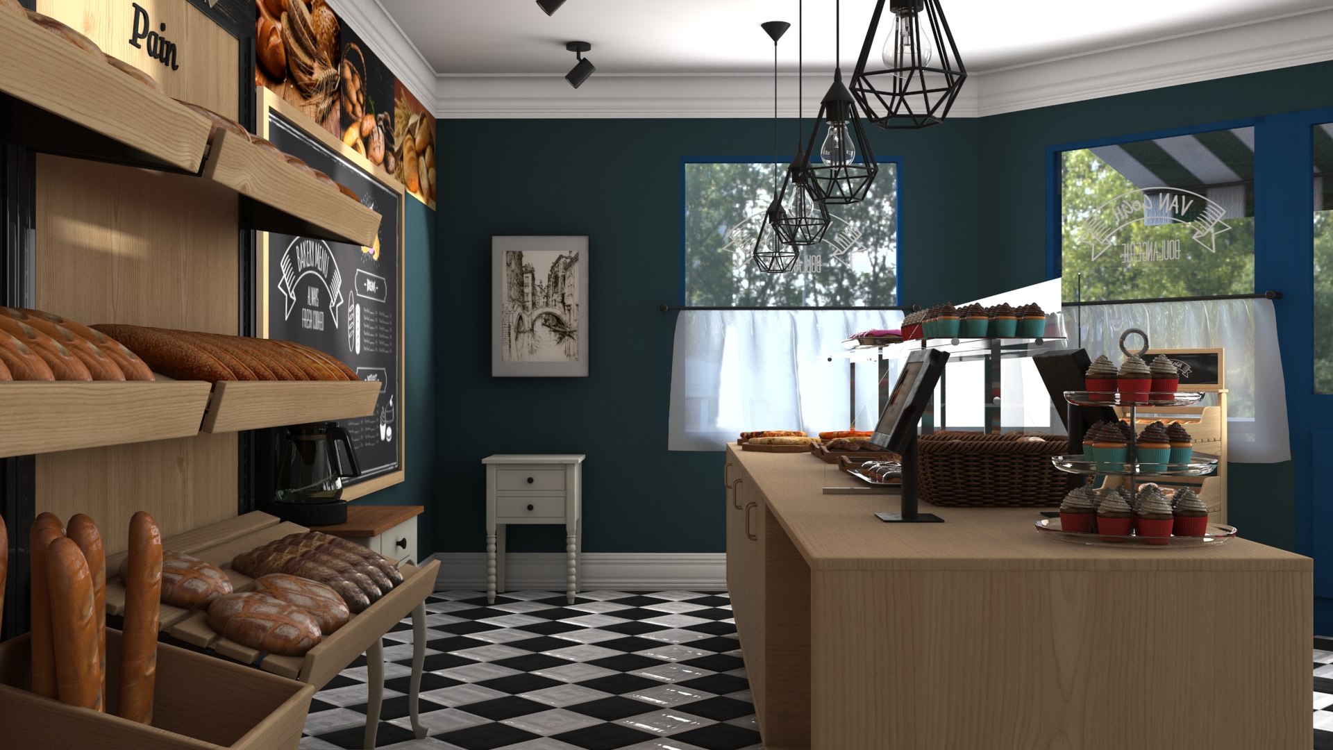 3D Bakery Exterior Interior - TurboSquid 1476847