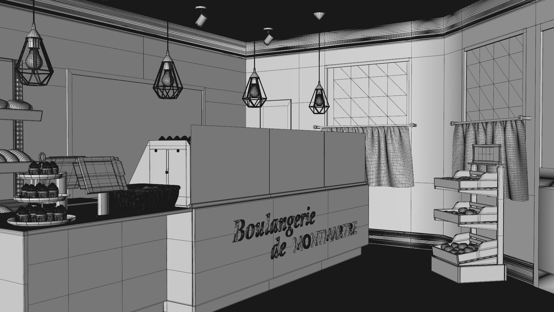 3D Bakery Exterior Interior - TurboSquid 1476847