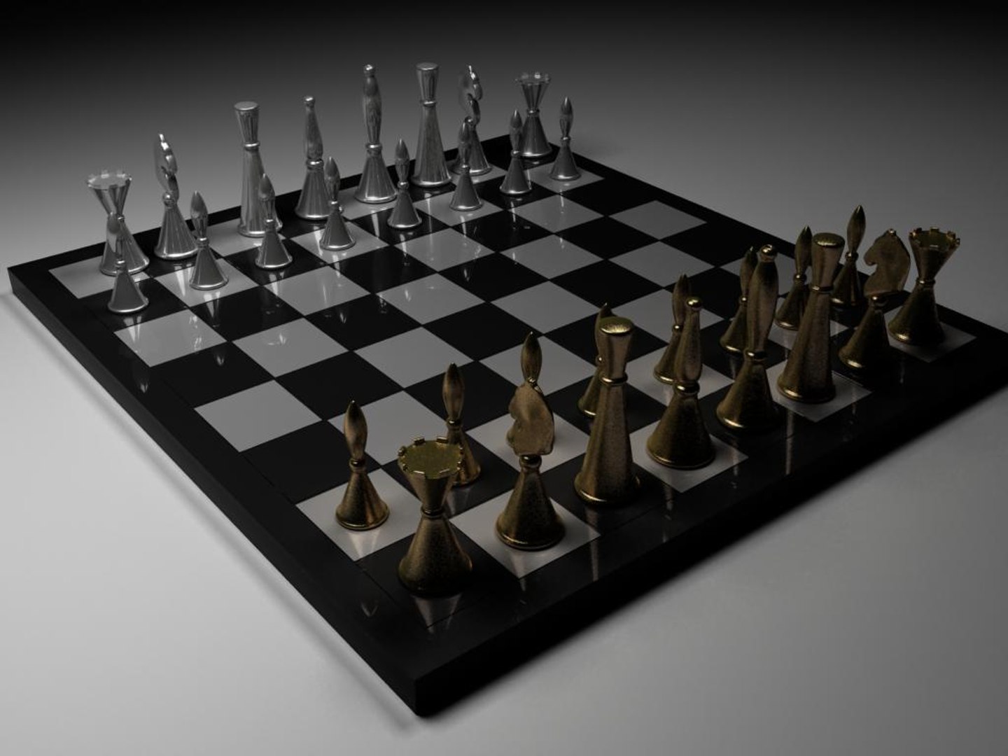 chess set 3d model