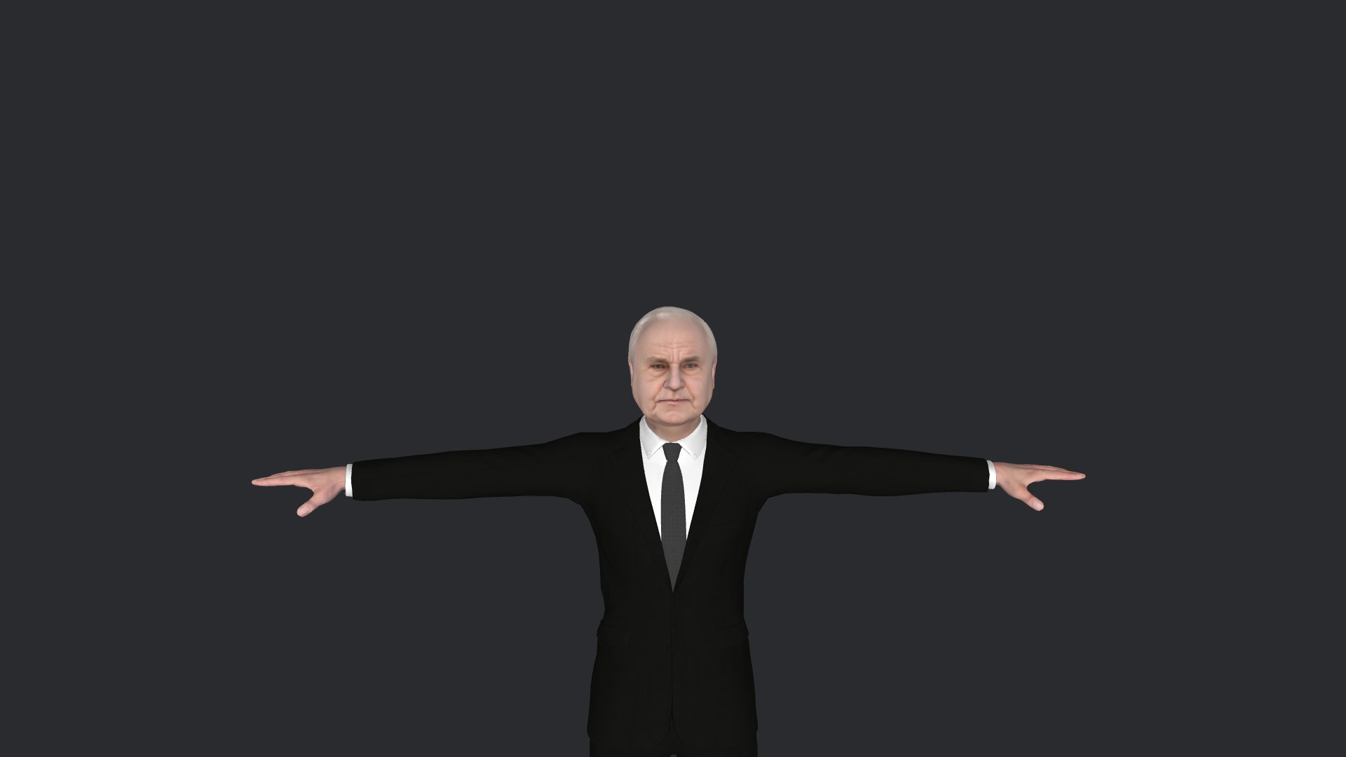 3D Helmut Kohl Hyper Realistic Full Body Fully Rigged 3D Character ...