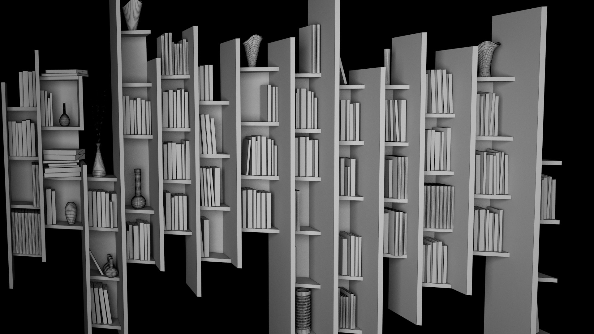 3D Bookshelf Hidden With Books - TurboSquid 1867153