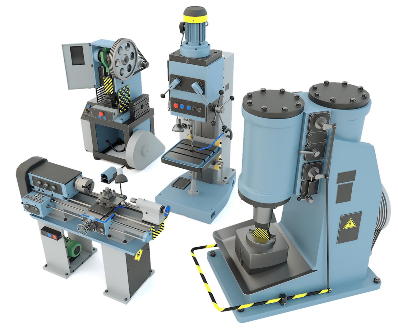 Industrial Machine Tool - Collection Three 3D Model - TurboSquid 1850717