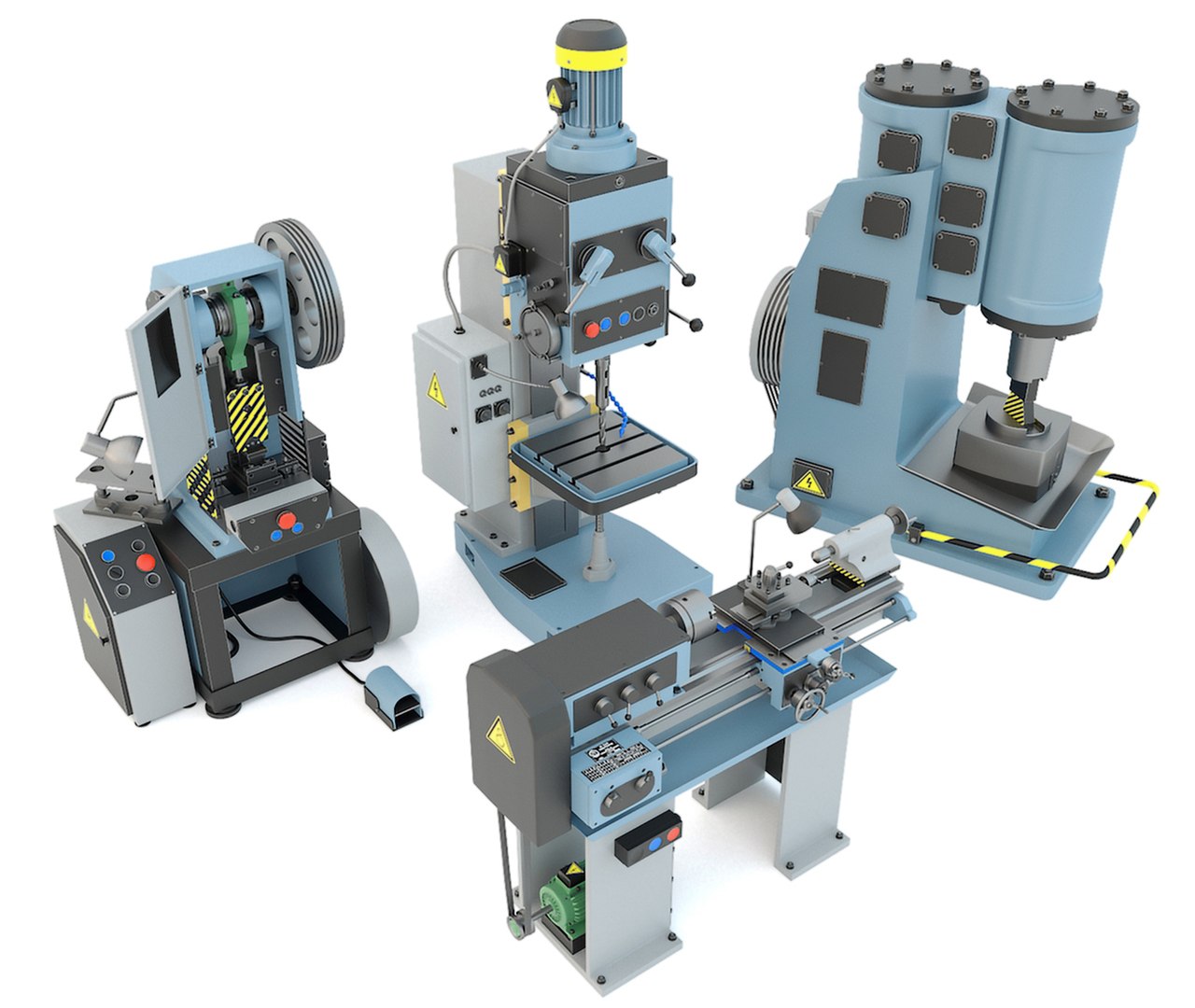 Industrial Machine Tool - Collection Three 3D Model - TurboSquid 1850717