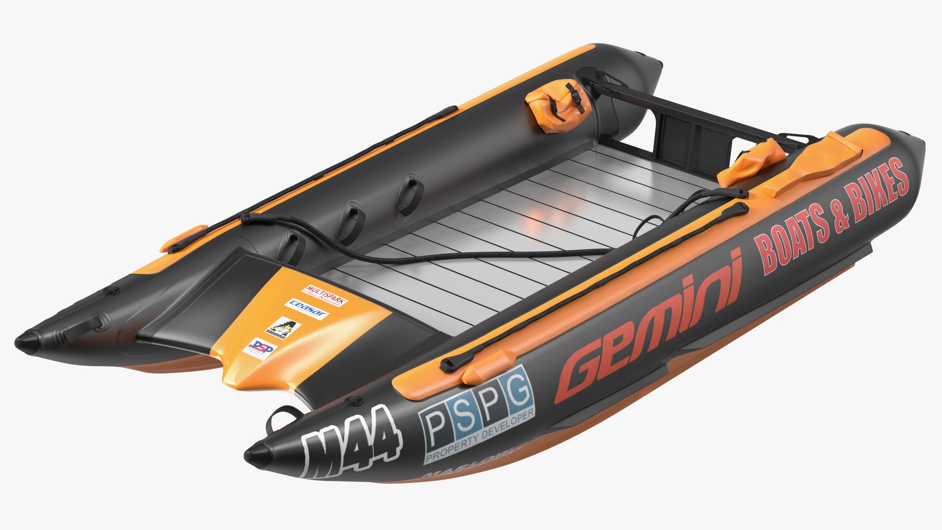 3D Racing Boat Gemini Zapcat F1 Orange model - TurboSquid 1942246