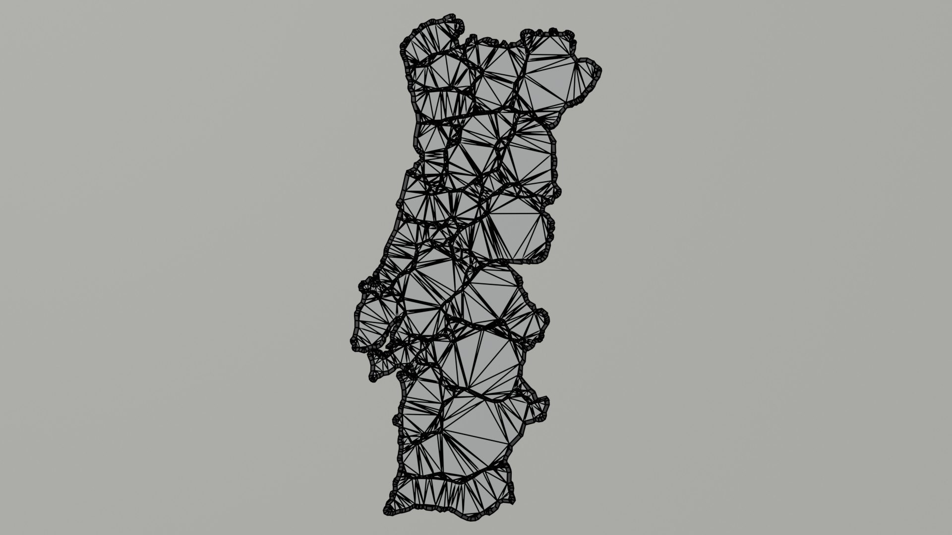 3D Model Political Map Of Portugal - TurboSquid 2071349