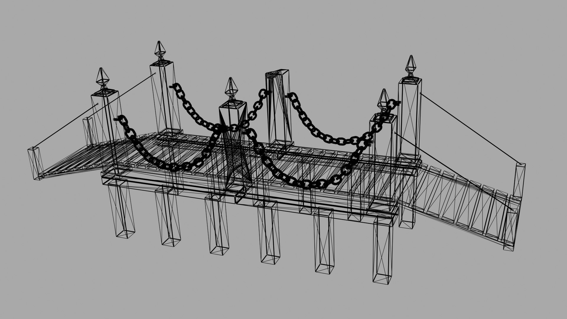 3D Gothic Bridge - TurboSquid 1788845
