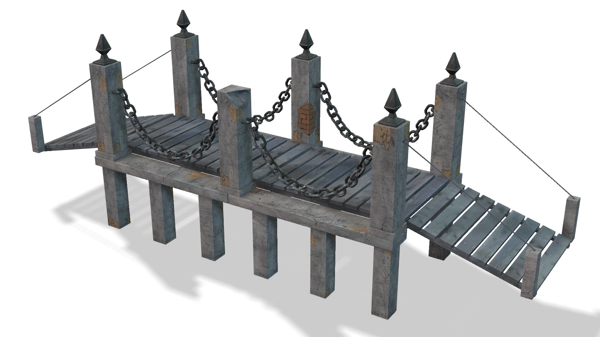 3D Gothic Bridge - TurboSquid 1788845