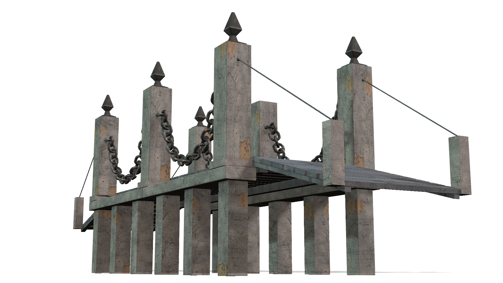 3D Gothic Bridge - TurboSquid 1788845