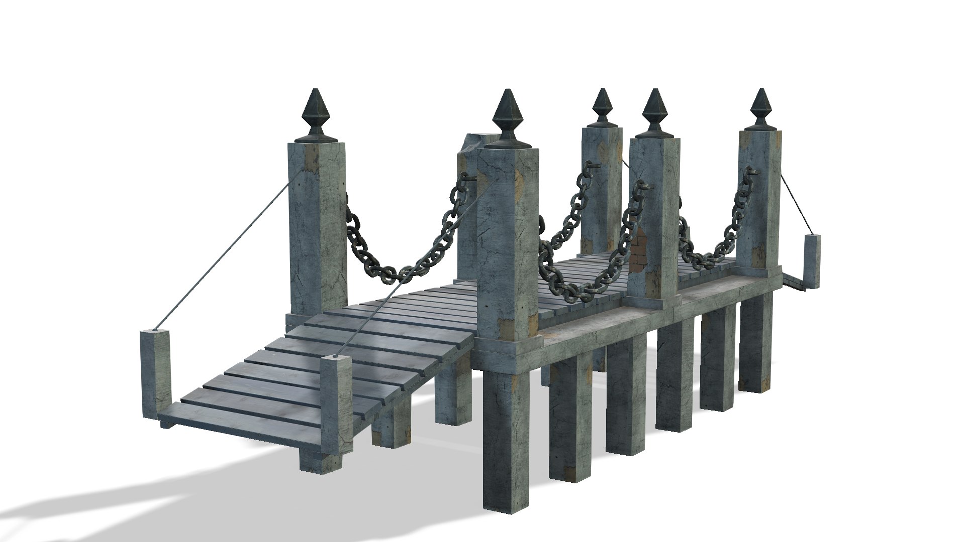 3D Gothic Bridge - TurboSquid 1788845