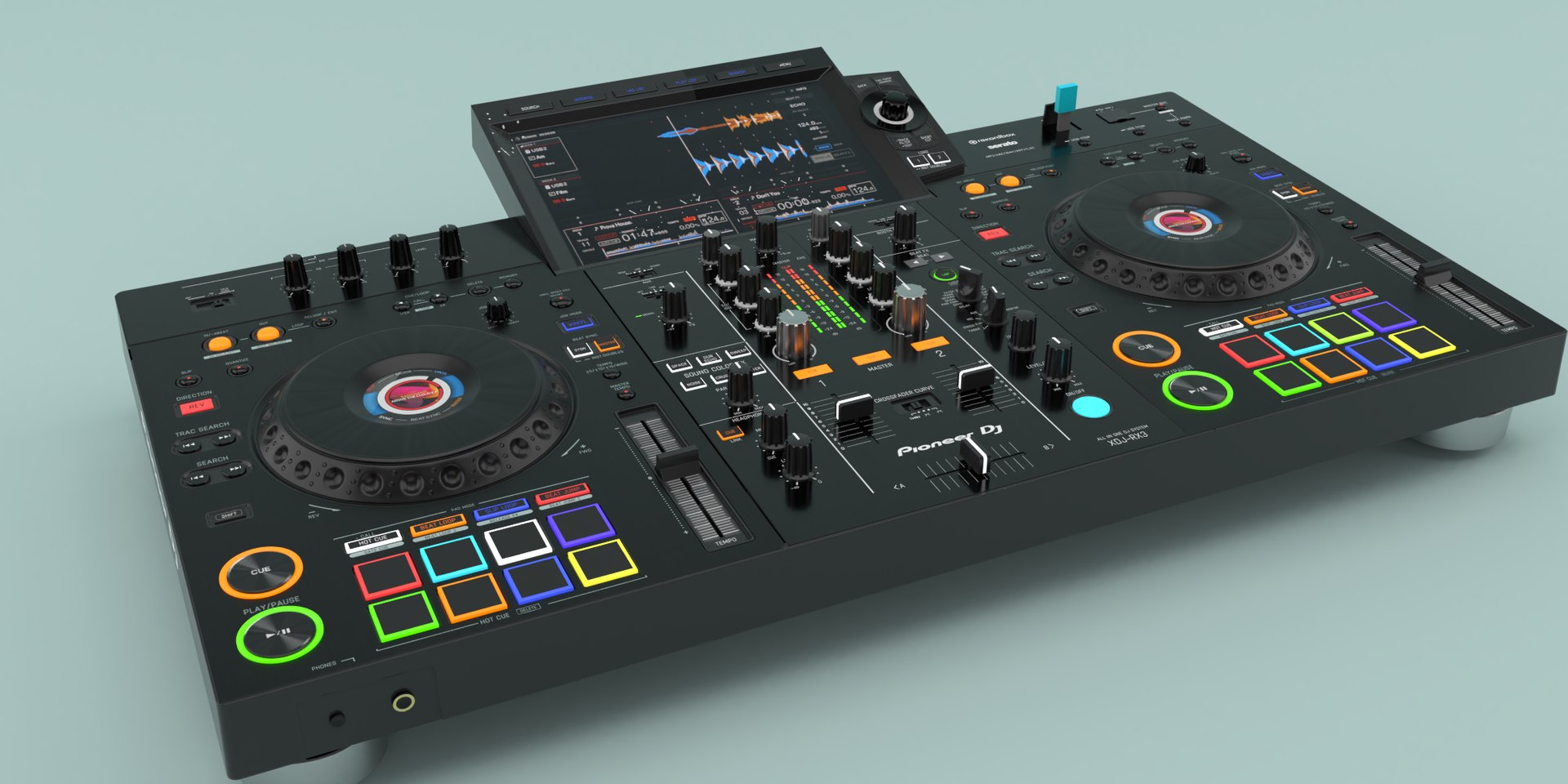 3D Pioneer XDJ-RX3 DJ 2-channel Performance All-in-one DJ System Black Model - TurboSquid 1865778