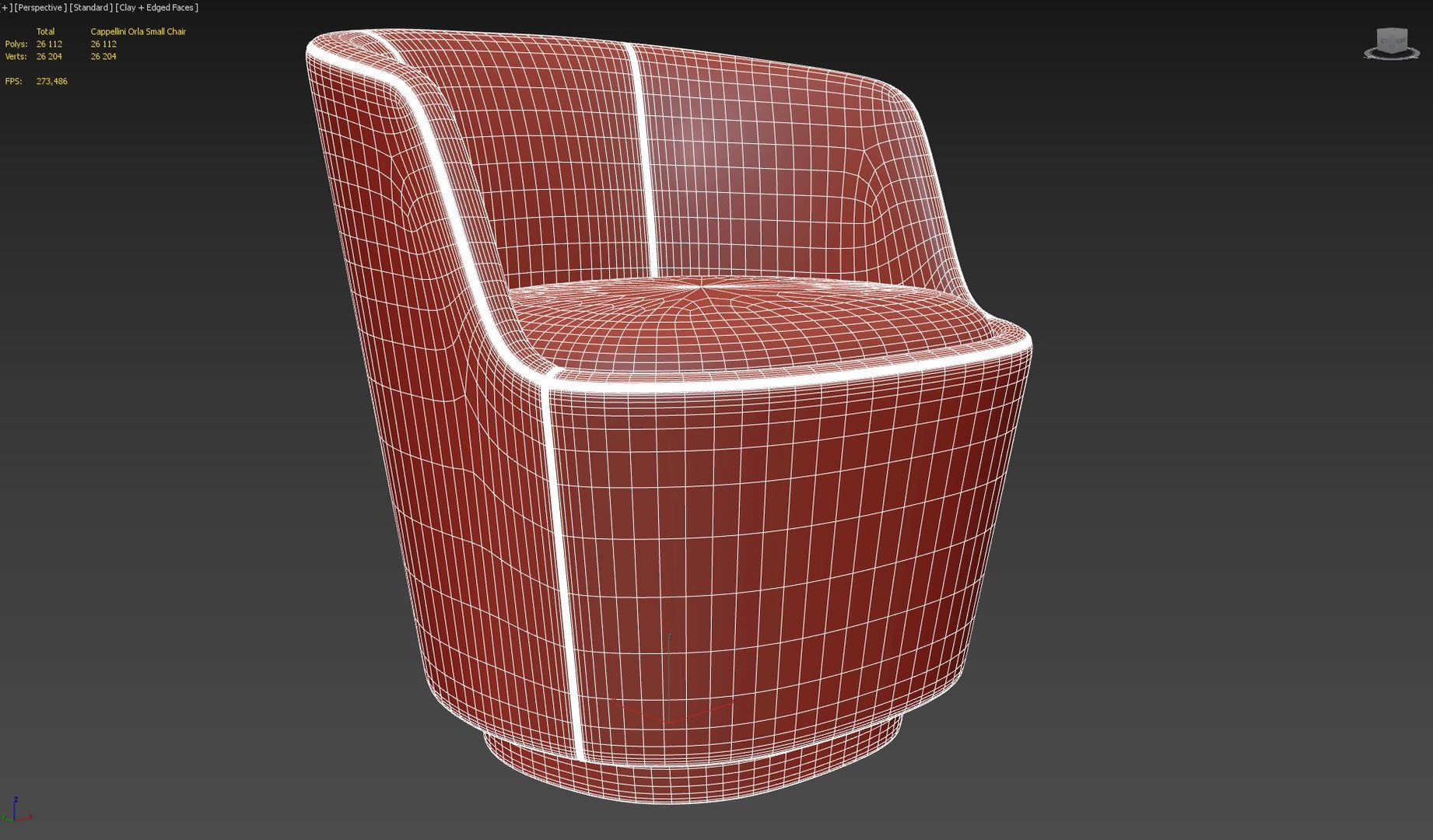 3D Cappellini Orla Small Chair - TurboSquid 1628810