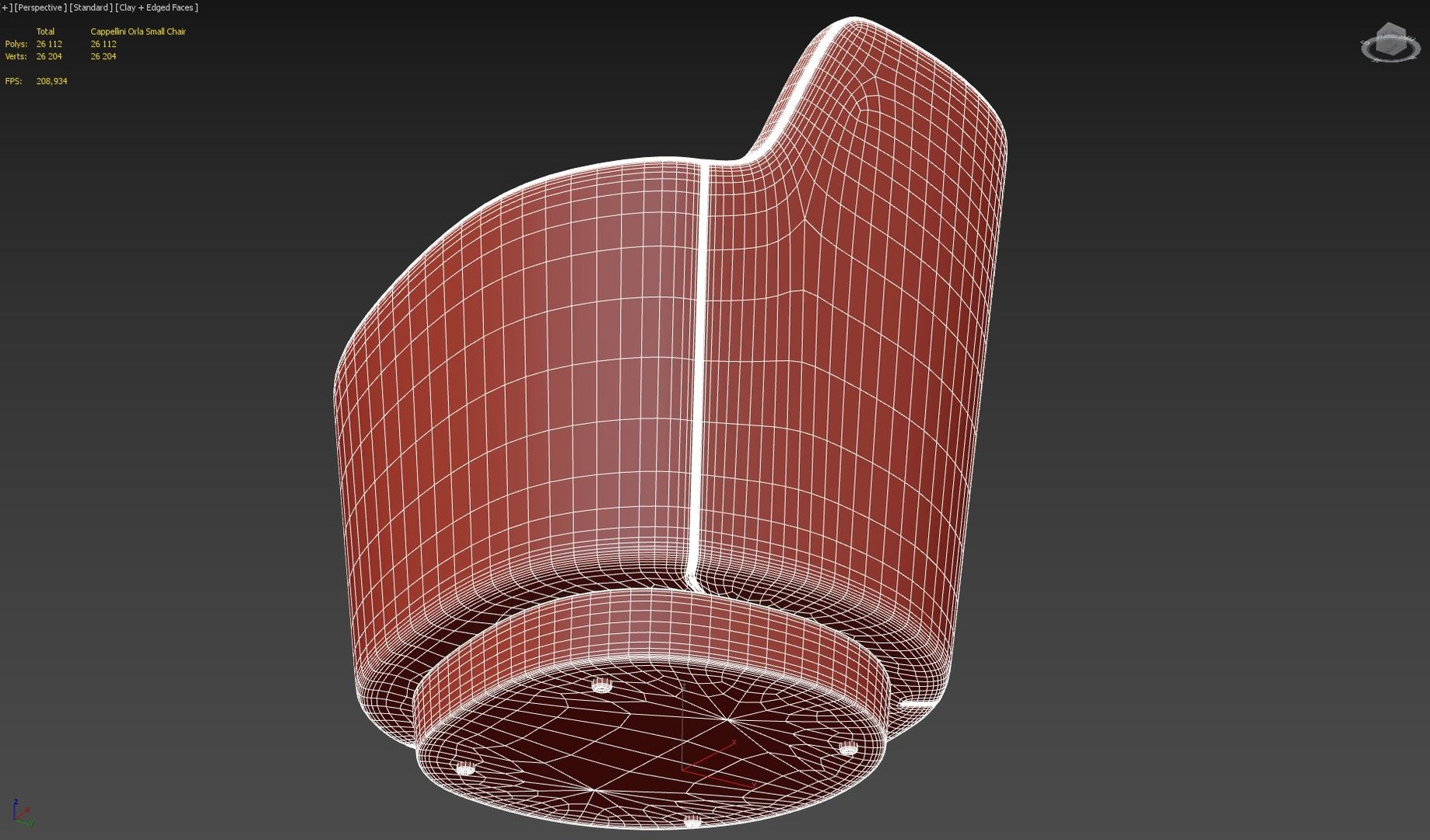 3D Cappellini Orla Small Chair - TurboSquid 1628810