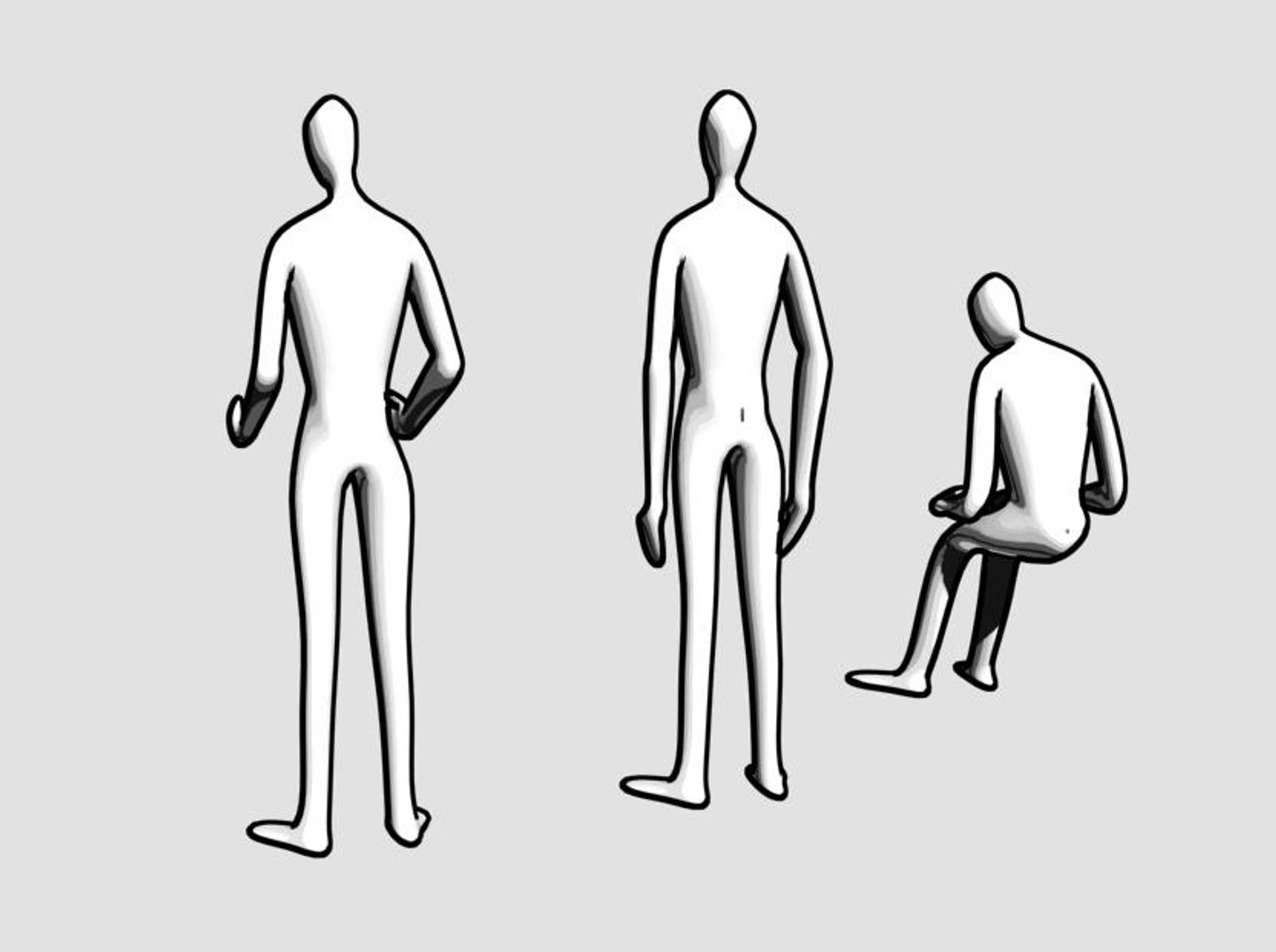 Simple People 3d Model