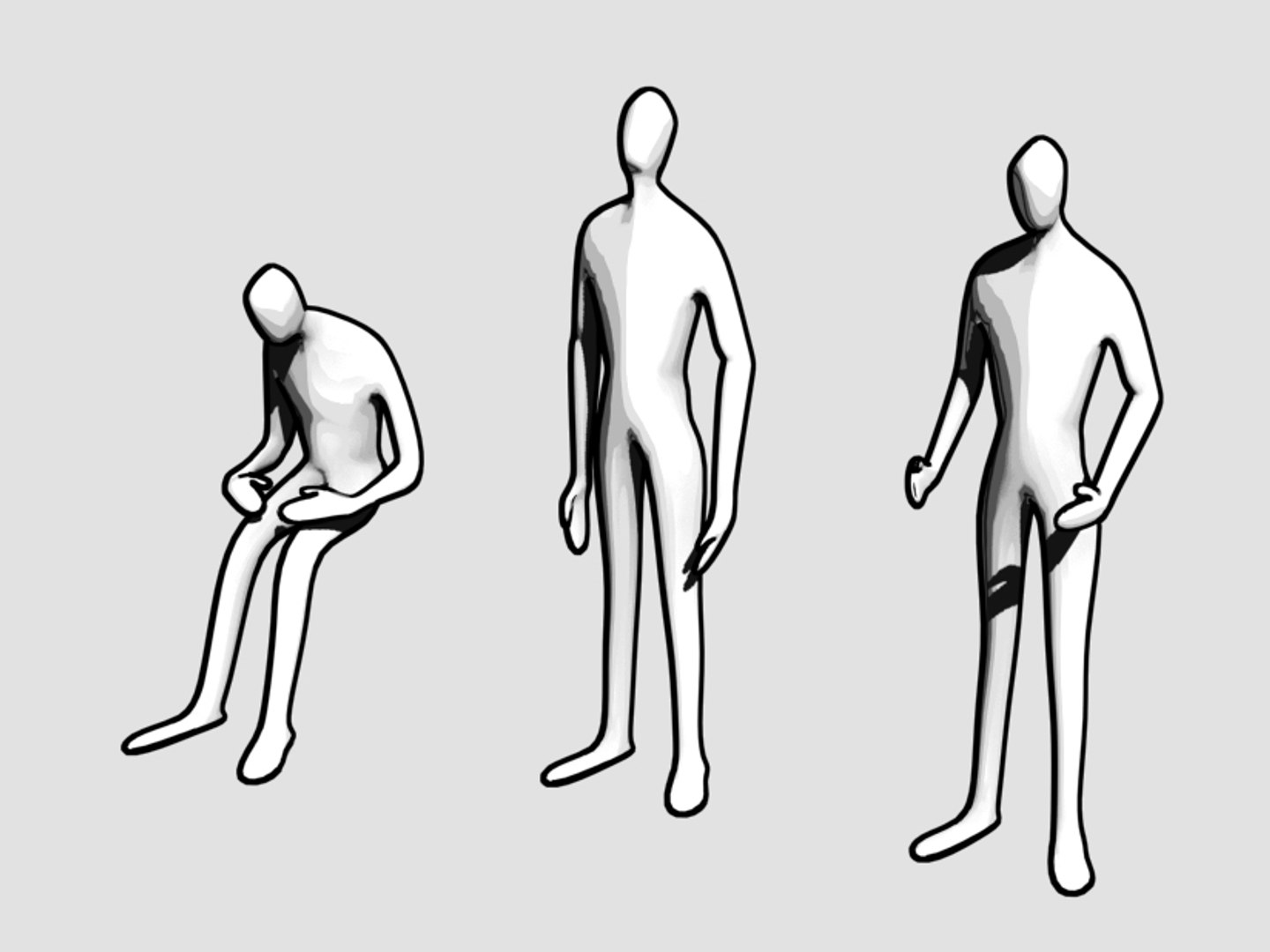 Simple People 3d Model